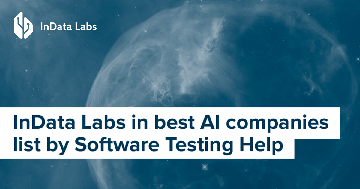 InData Labs in Best Promising AI Companies Listing by Software Testing Help